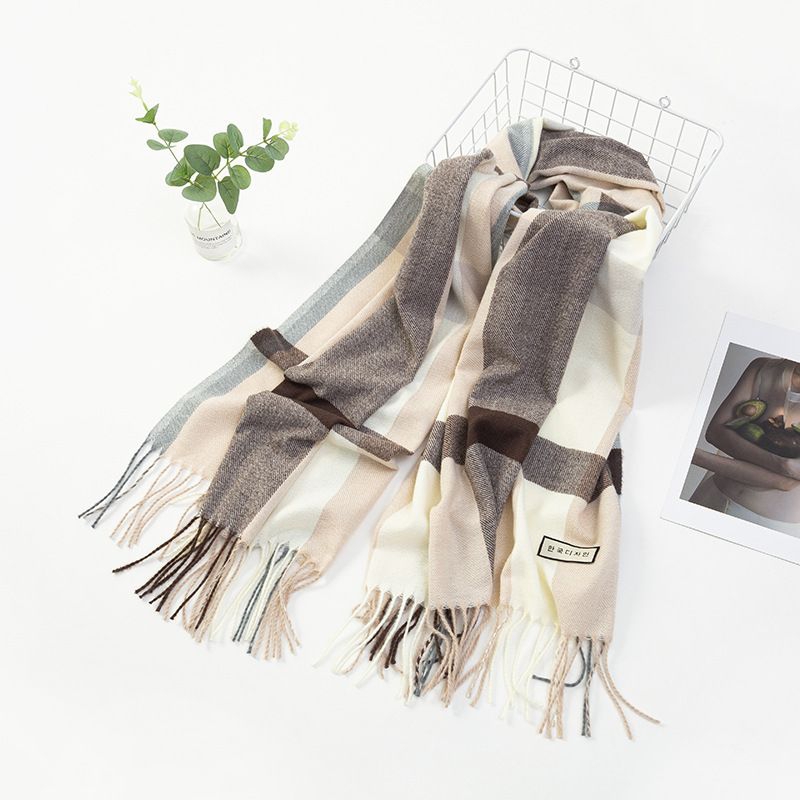 Jual NEW Syal Korea Scarf Wool Cashmere Immitation Fashion Winter ...