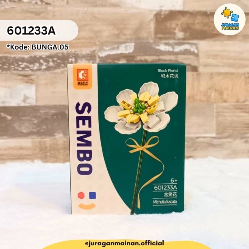 Jual SEMBO BLOCKS Flower White Series - Bricks Blocks bongkar susun ...