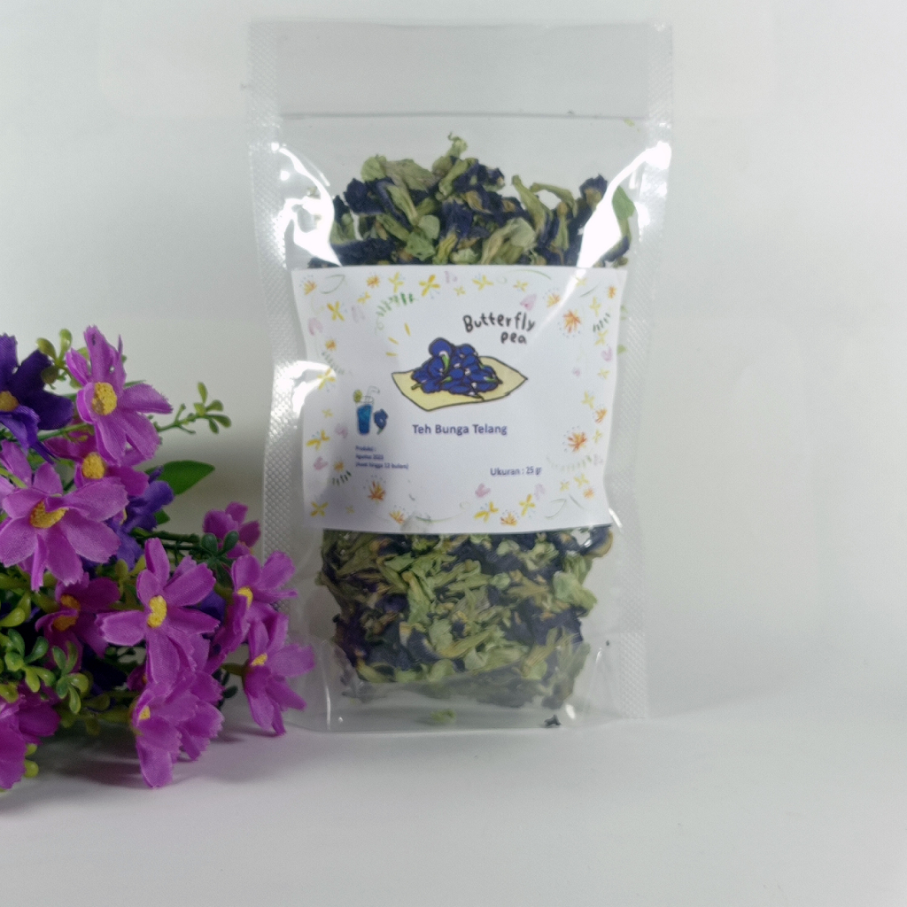 Jual Teh Bunga Telang Butterfly Pea Flower Tea ukuran 10 - 50 gram ...
