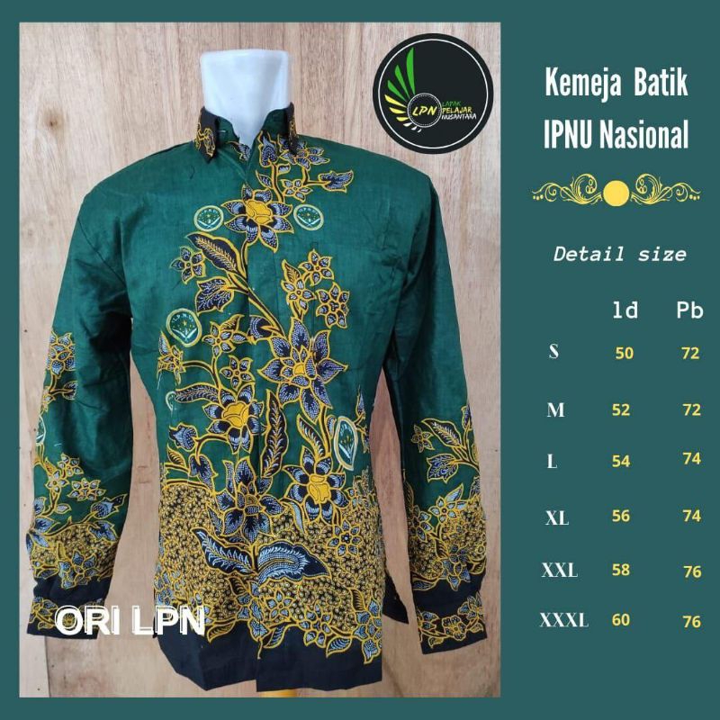 Jual Kemeja IPPNU nasional pria terbaru full furing batik IPPNU pria ...