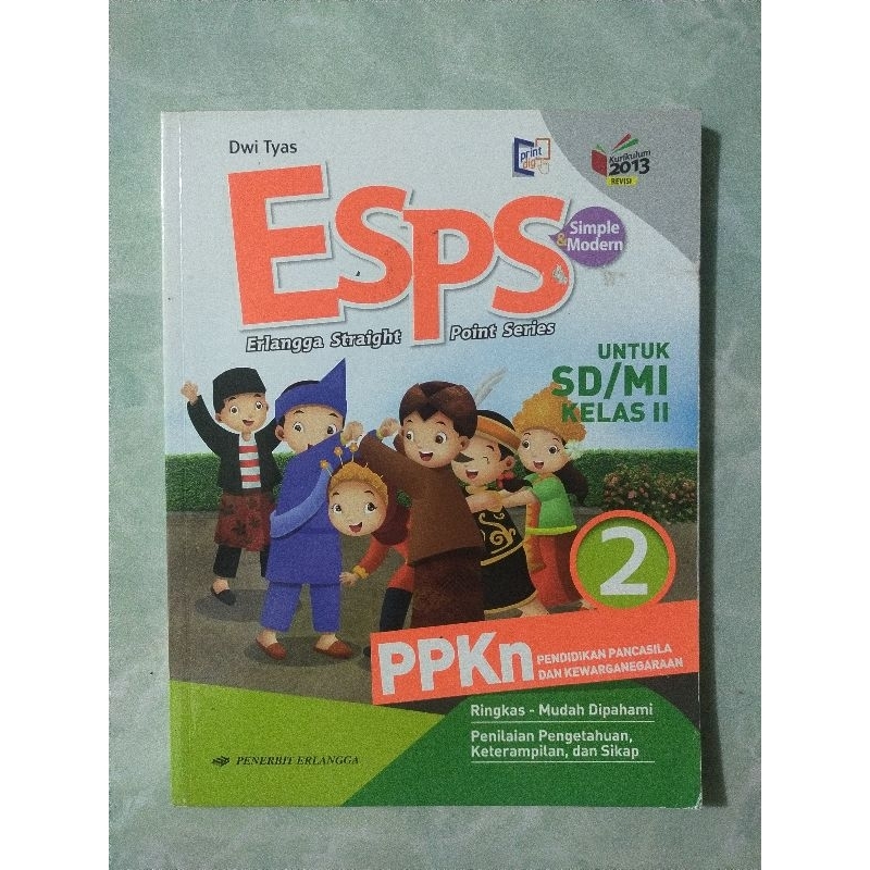 Jual Buku bekas original ESPS PPKn 2 untuk SD/MI kelas II revisi by Erlangga | Shopee Indonesia