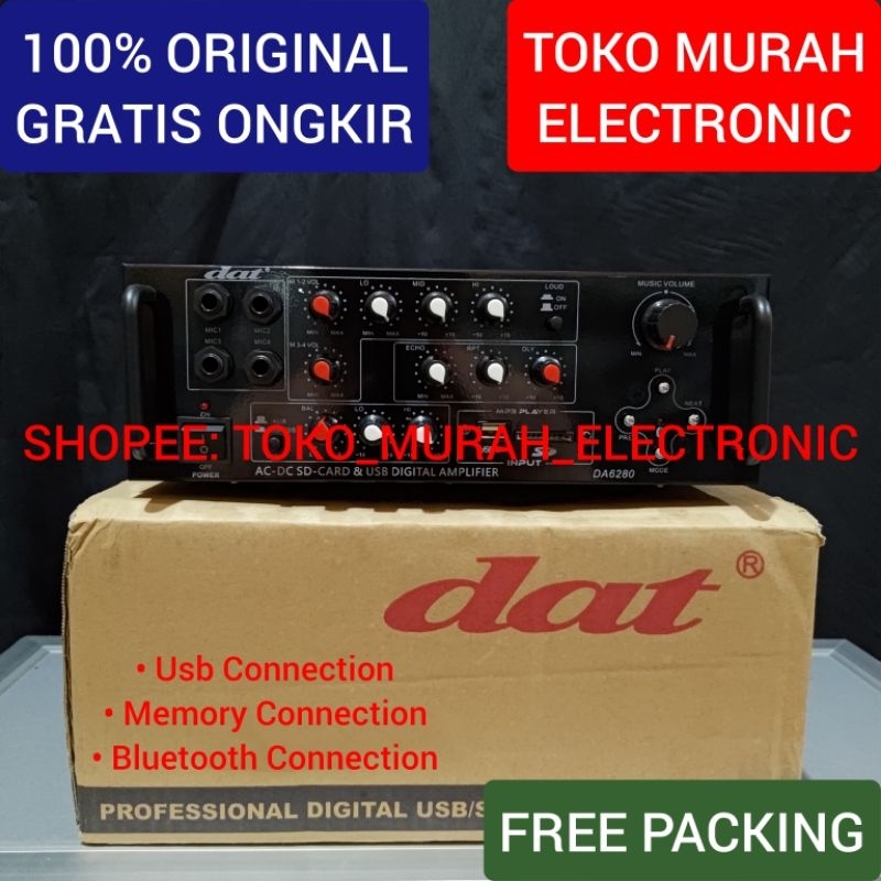 Jual TME - Amplifier Dat DA6280 Usb Dan Bluetooth Ampli Dat Salon ...