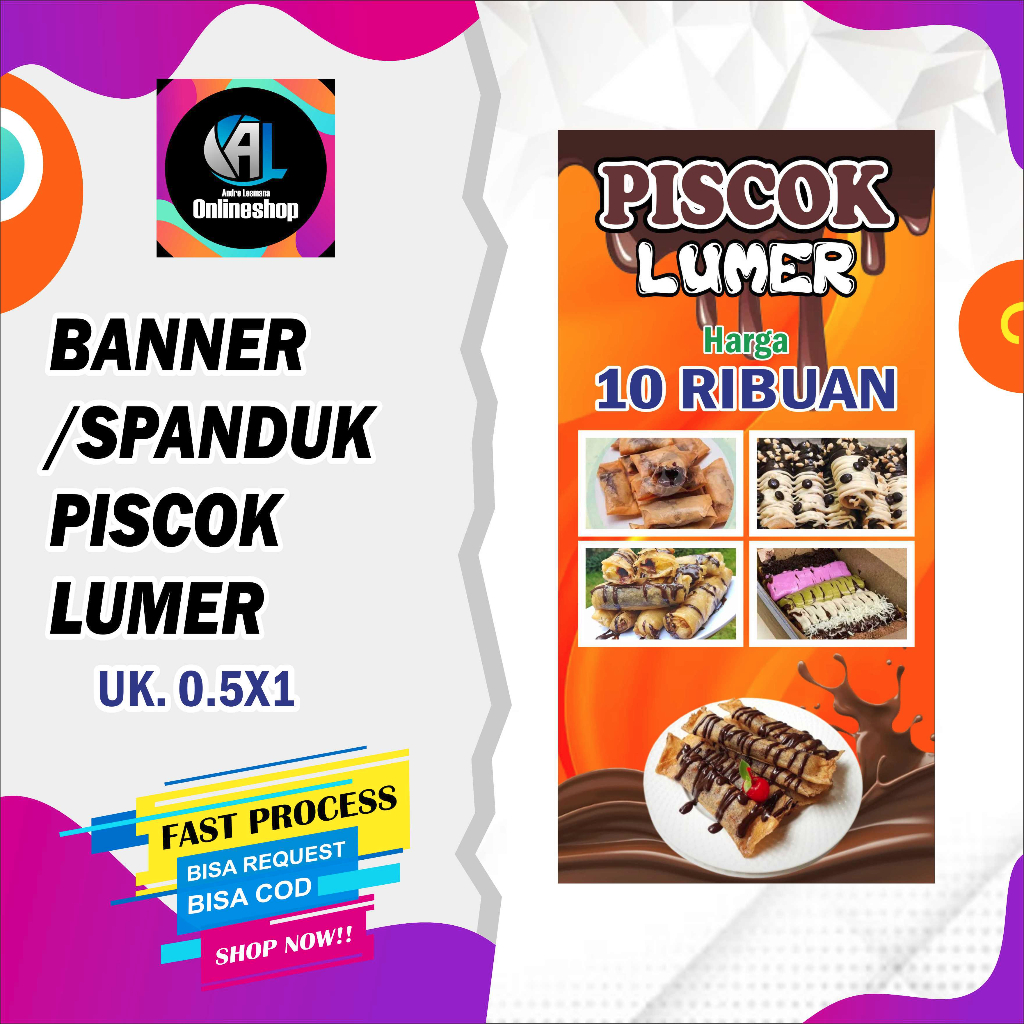 Jual Spanduk Banner Piscok Lumer Enak | Shopee Indonesia