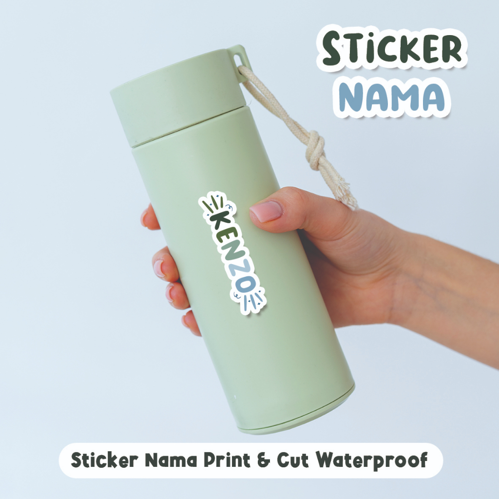 Jual Stiker Nama Waterproof, Label Nama tanpa karakter tumbler, kotak ...