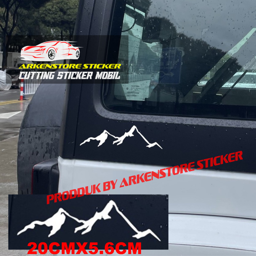 Jual Sticker stiker motif gunung sticker body kaca mobil mountain ...