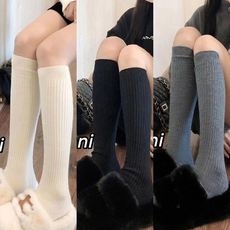 Jual FeelMe KK-153 Korean Style Kaos kaki cewek panjang sebetis polos ...