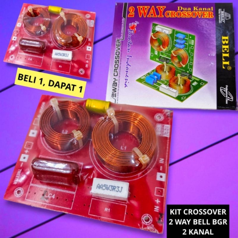 Jual Kit Crossover Pasif 2 Way 2 Kanal BELL BGR Original 2 Jalur ...