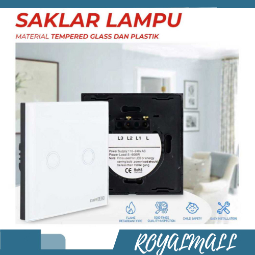 Jual Saklar Lampu Luxury Touch LED Light Panel / Saklar Sakelar Sakalar ...