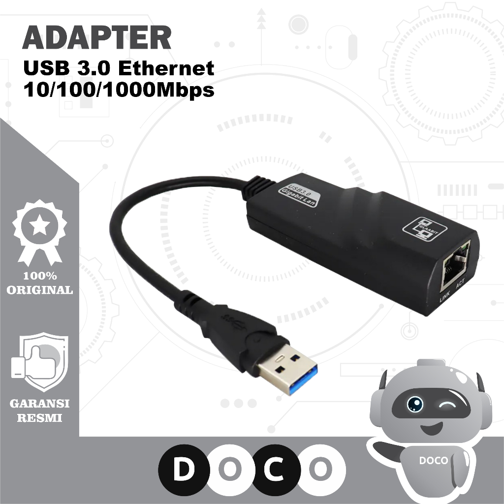 Jual Converter USB 3.0 Ethernet Adapter RJ45 LAN Kartu Jaringan ...