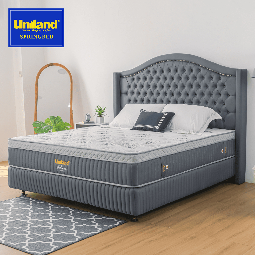 Jual Uniland Springbed Rivera Emira Plushtop Full Set | Shopee Indonesia