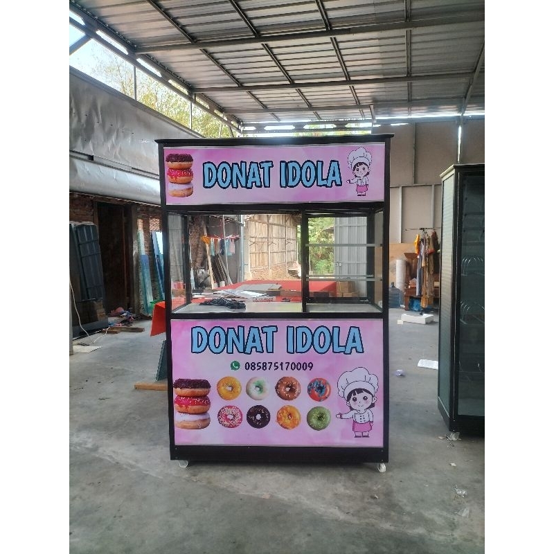 Jual Gerobak alumunium / gerobak murah portabel/ booth Gerobak etalase ...