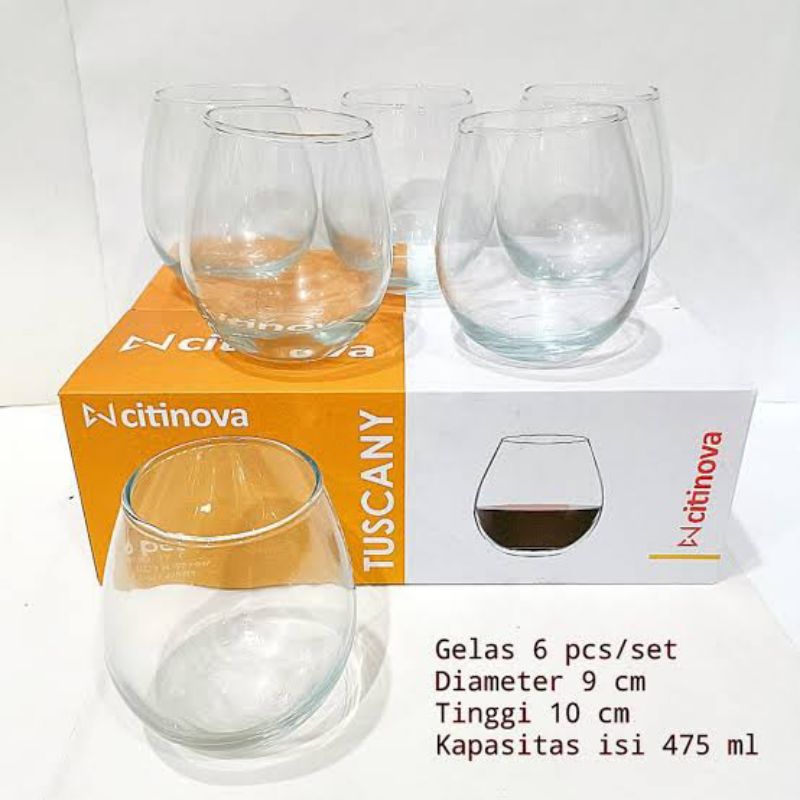 Jual GELAS TUSCANY (6 pcs) | Shopee Indonesia