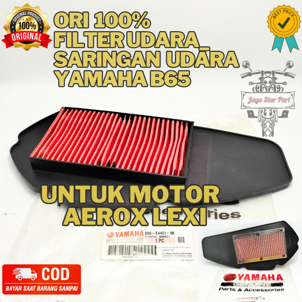 Jual ORI FILTER UDARA YAMAHA B65 SARINGAN UDARA AEROX LEXI KUALITAS ...