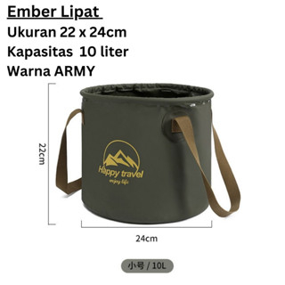 Jual Ember Lipat Portable Kapasitas 10 liter dan 20 liter Ember Fishing ...