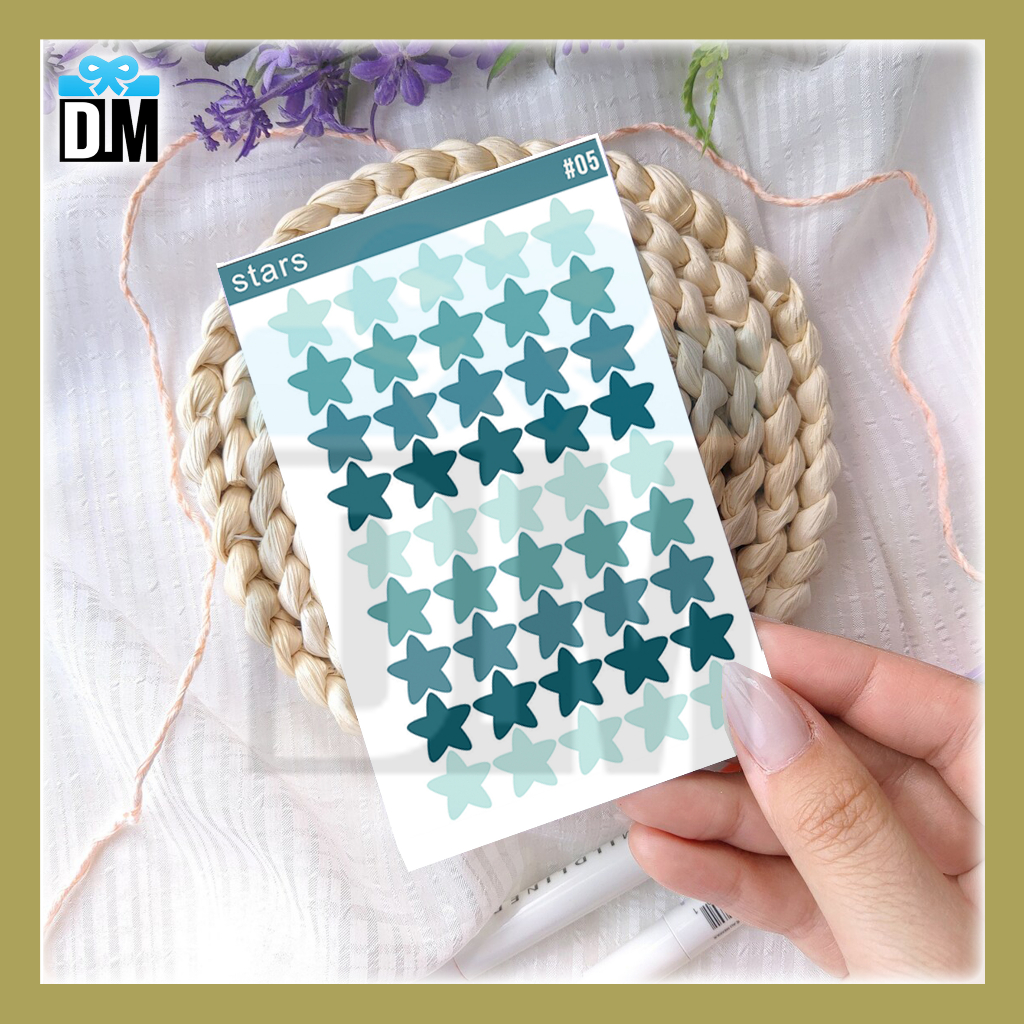 Jual Sticker Bintang Stars Sticker Warna Warni Pastel Aesthethic ...