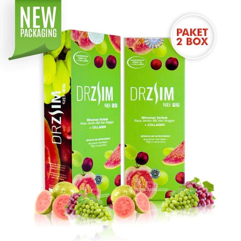 Jual Dr zlim plus kolagen minuman diet dan detok isi 10 sachet ( 5 ...