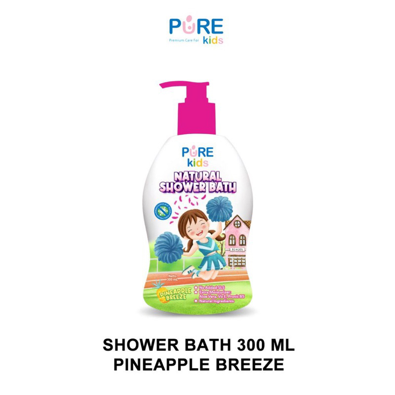 Jual PURE KIDS Natural Shower Bath isi 100ml & 300ml Varian Pineapple ...