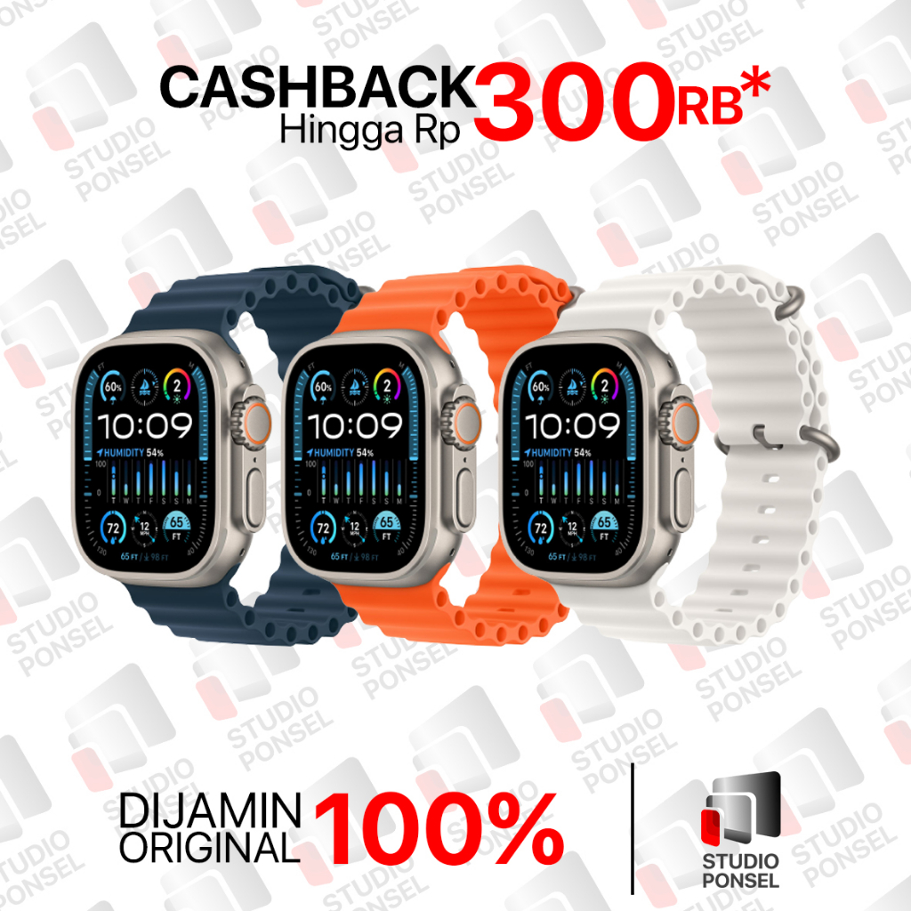 Jual Apple Watch Ultra 2 49mm Titanium Case Ocean Band Blue White ...
