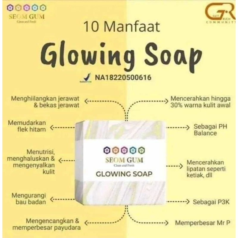 Jual SABUN SEOM GUM glowing soap BPOM original // ada 2 varian ...