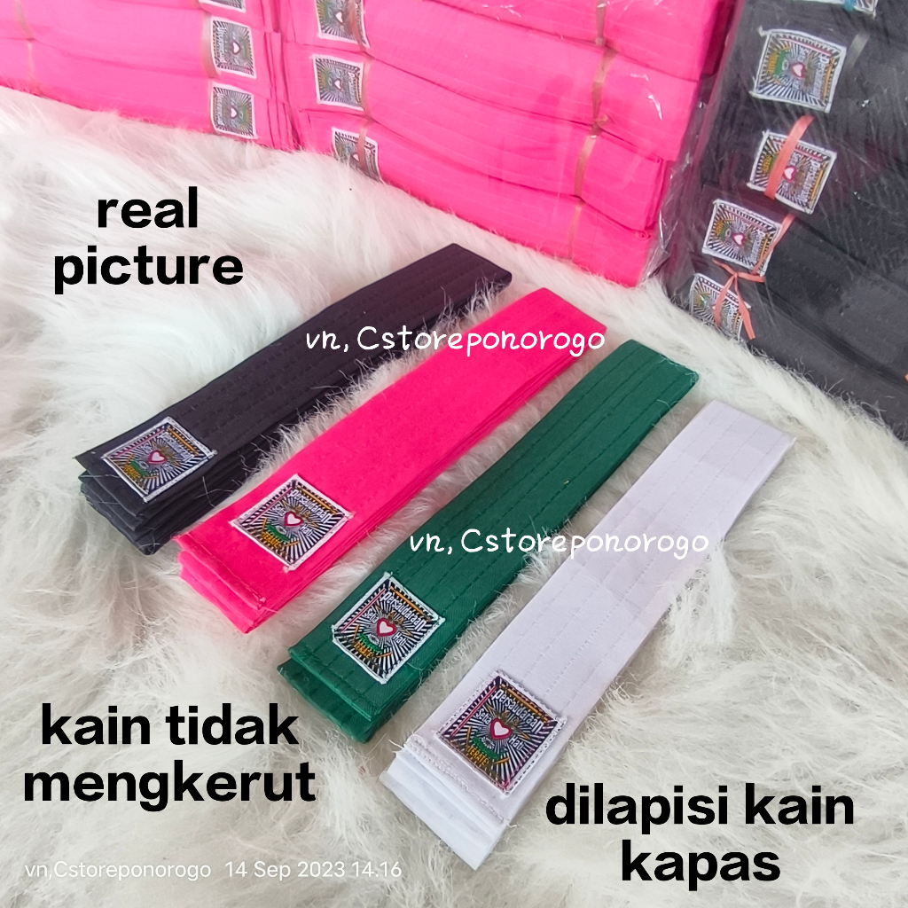Jual SABUK PSHT HARGA GROSIR KAIN TIDAK MENGKERUT / sabuk pencak silat ...