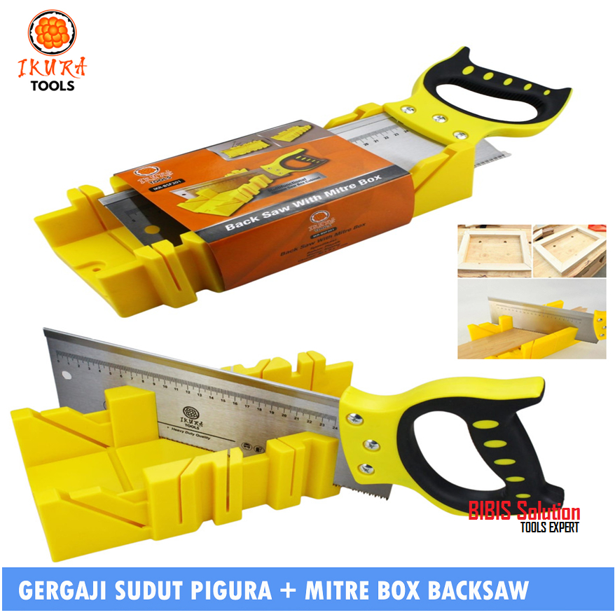 Jual IKURA TOOLS Miter Box Mitre Box Saw Set Gergaji Dan Box Clamping Potong Sudut Bingkai ...