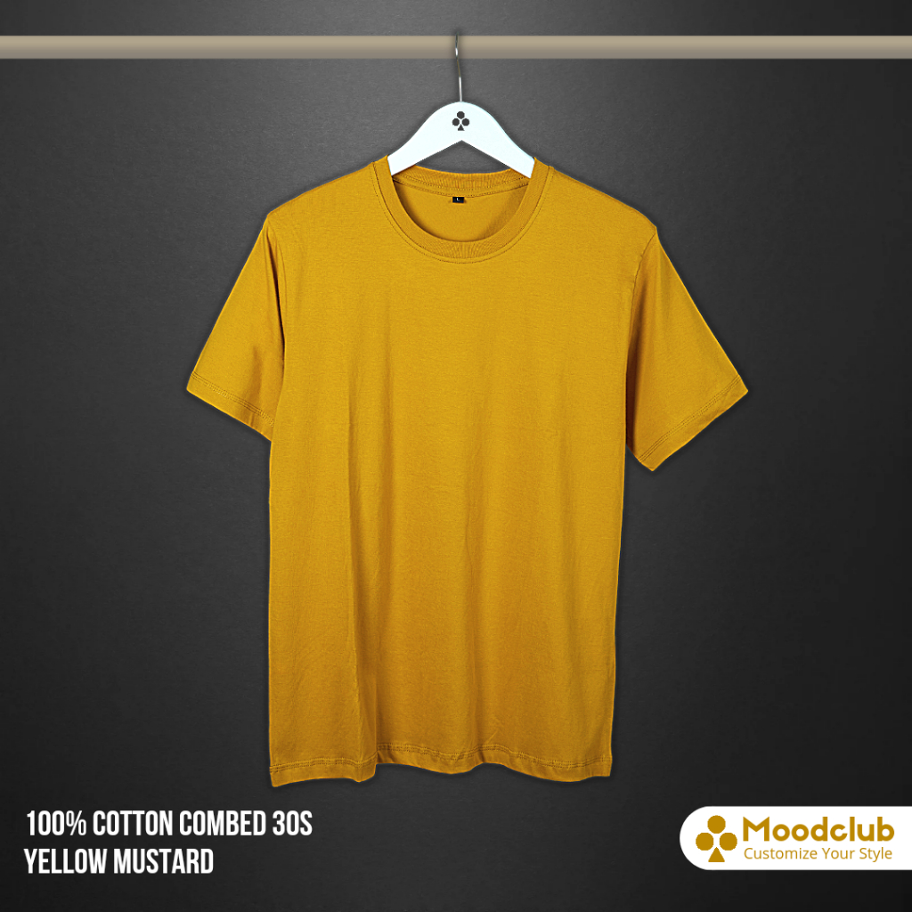 Jual KAOS POLOS PREMIUM COTTON COMBED 30S MUSTARD YELLOW/KUNING MUSTARD ...