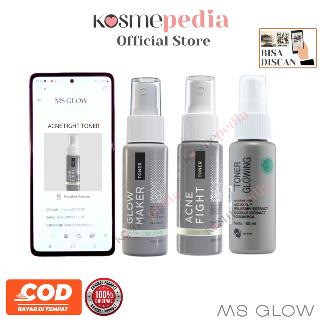 Jual MS GLOW TONER GLOWING GLOW MAKER ACNE FIGHT MSGLOW BPOM | Shopee ...