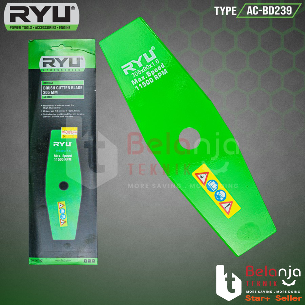Jual Ryu Mata Pisau Potong Rumput Gendong 30.5 CM Brush Cutter Blade 30 ...