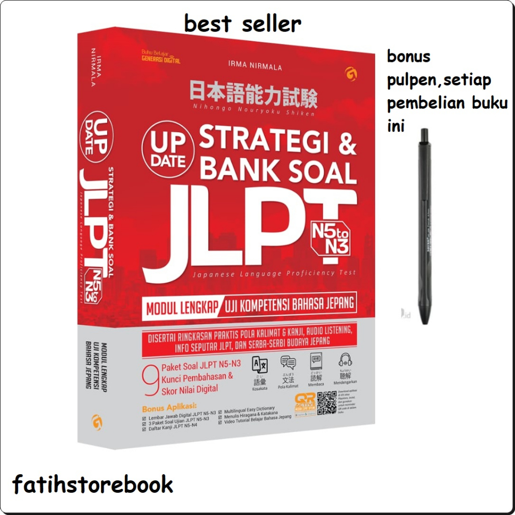 Jual BUKU JLPT N1 N2 N3 N4 N5 UPDATE STRATEGI DAN BANK SOAL JLPT (JAPANESE LANGUAGE PROFICIENCY ...