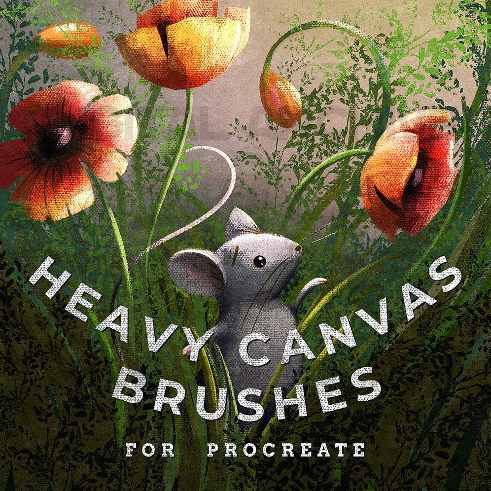 Jual Procreate Brush – Heavy Canvas Brushes by Abbie Uproot – Digital ...