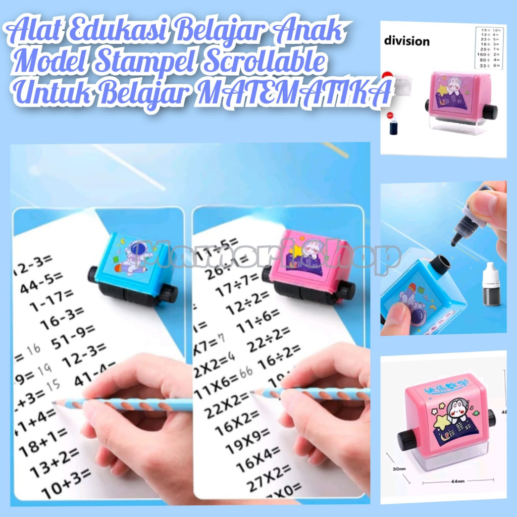 Jual [Mamori Shop] Stempel Roll Berhitung Matematika Untuk Anak Belajar ...
