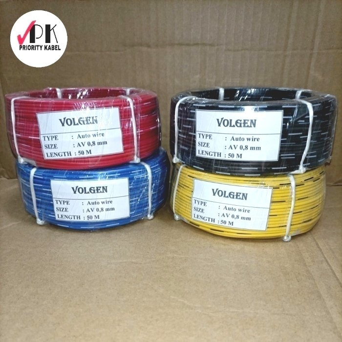 Jual Automotive Cable VOLGEN AV 0.8 0,8mm Auto Wire Kabel Sign Motor ...