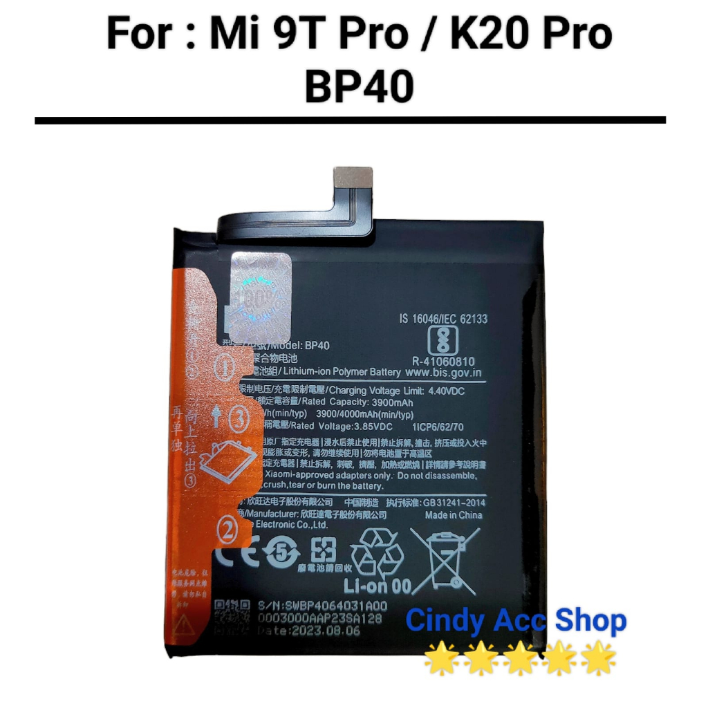 Jual Baterai Mi 9T Mi 9T Pro Redmi K20 Redmi K20 Pro BP40 BP41 Original ...