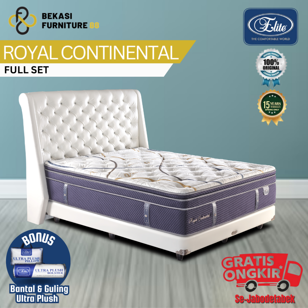 Jual FULL SET kasur springbed Elite Royal Continental New Edition | Shopee Indonesia