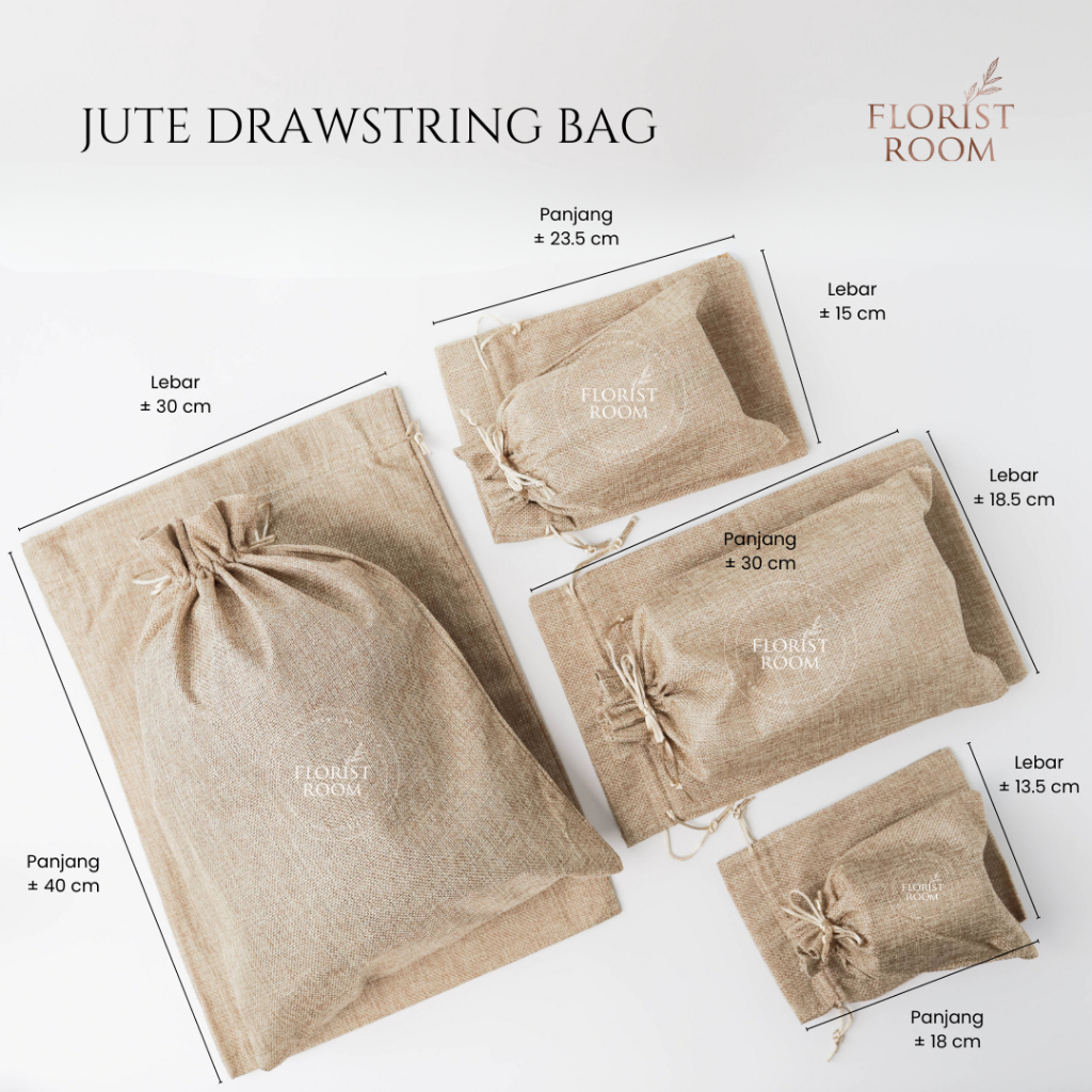 Jual Jute Drawstring Bag - Pouch Jute - Goni | Shopee Indonesia