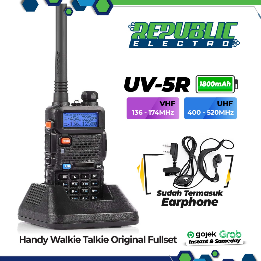 Jual Walkie Talkie HT Handy Talkie UV5R/UV-5R Radio HT Komunikasi | Shopee Indonesia