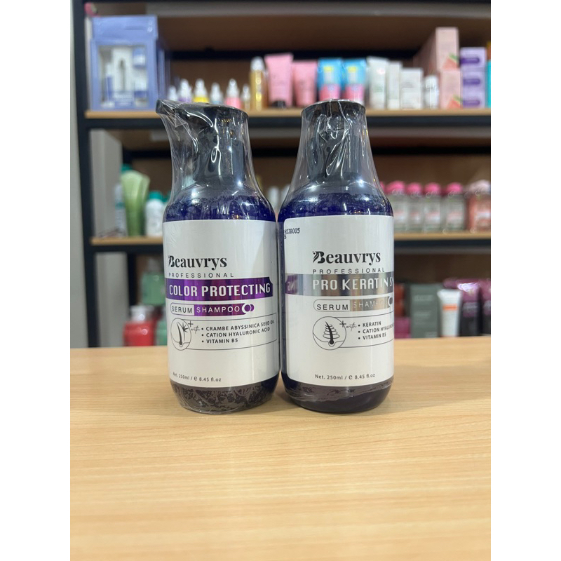 Jual BEAUVRYS PROFESSIONAL SERUM SHAMPOO COLOR PROTECTING & PRO KERATIN ...