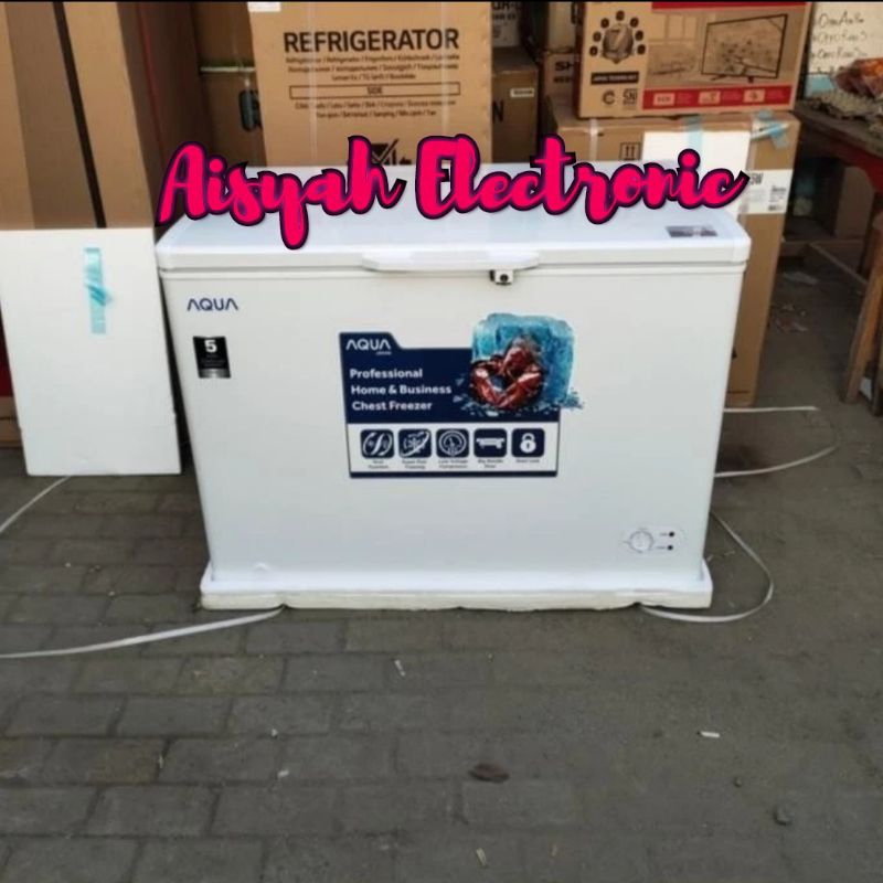 Jual CHEST FREEZER AQUA AQF-320MC 300 LITER | Shopee Indonesia