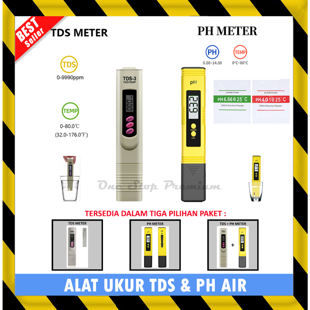 Jual ALAT UJI CEK TES TESTER UKUR PENGUKUR KELAYAKAN TDS PH SUHU ...