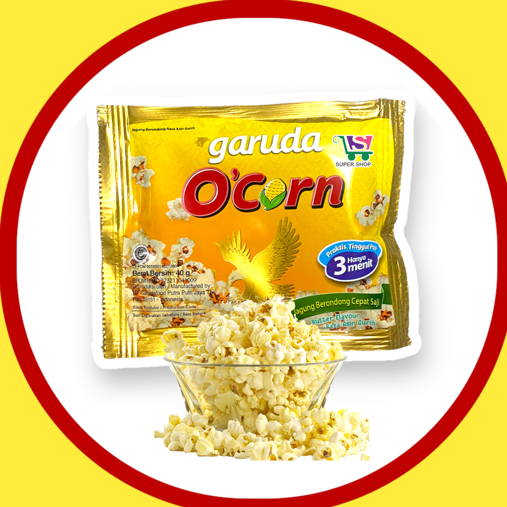 Jual Garuda Leo O'Corn / O Corn Popcorn Jagung Berondong Asin 40 Gram ...