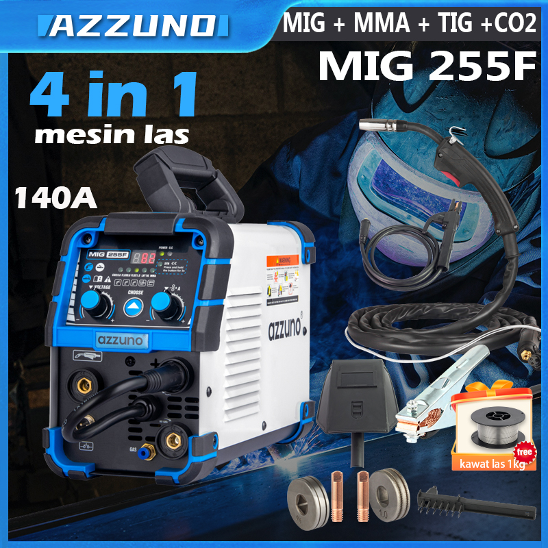 Jual AZZUNO mesin las listrik mig tig arc co2 las argon 4 in 1 mesin ...