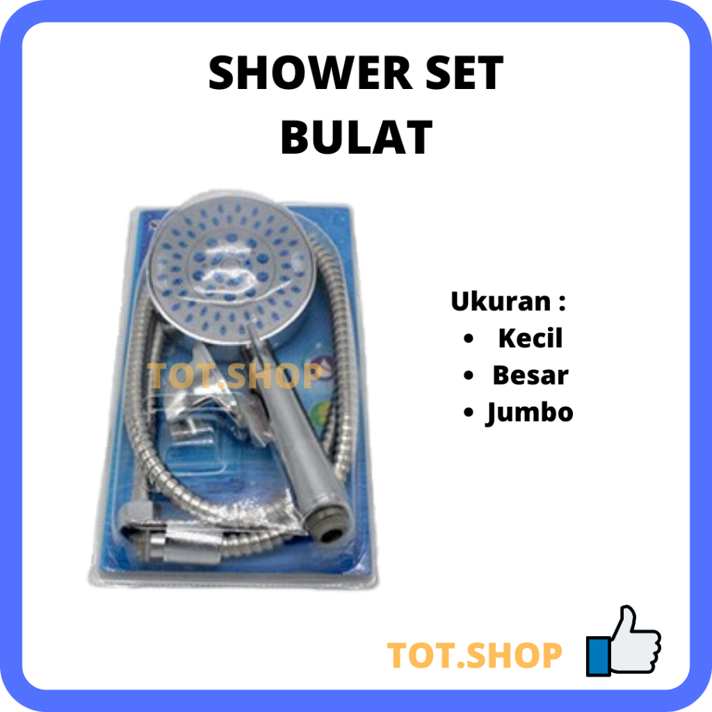 Jual Shower Set Selang Shower Mandi Stainless Hand Shower Head Lubang ...