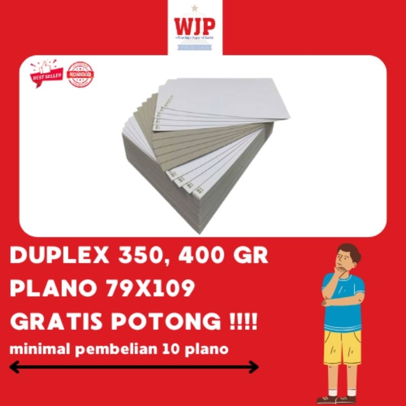 Jual KARTON DUPLEX 350, 400 GR UKURAN A4, F4, A3, CUSTOM | Shopee Indonesia