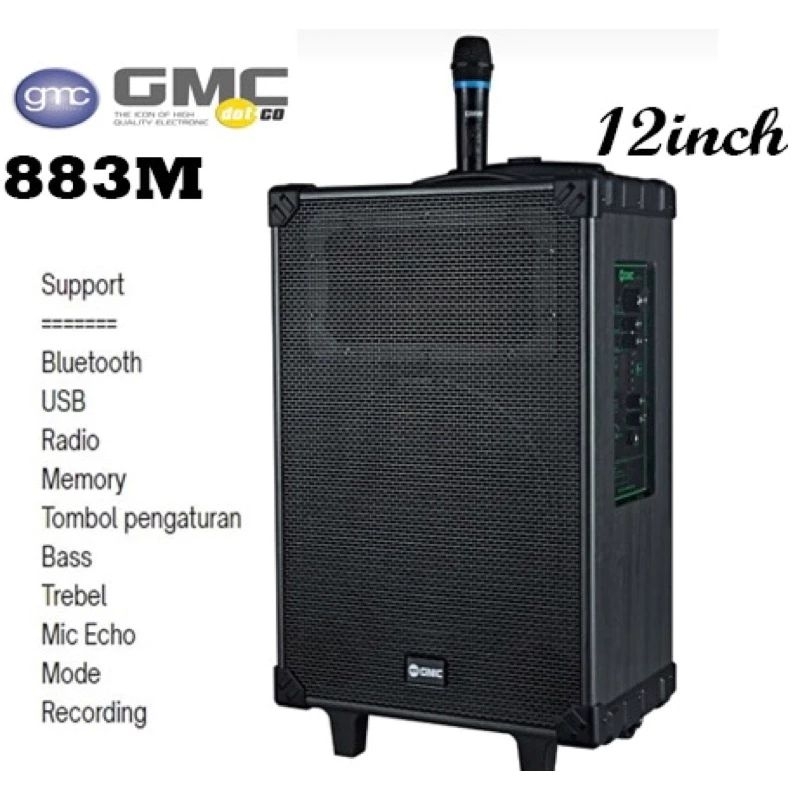 Jual Speaker Portable Gmc 12inch 883m Ampli Meeting Bluetooth 1 Mic