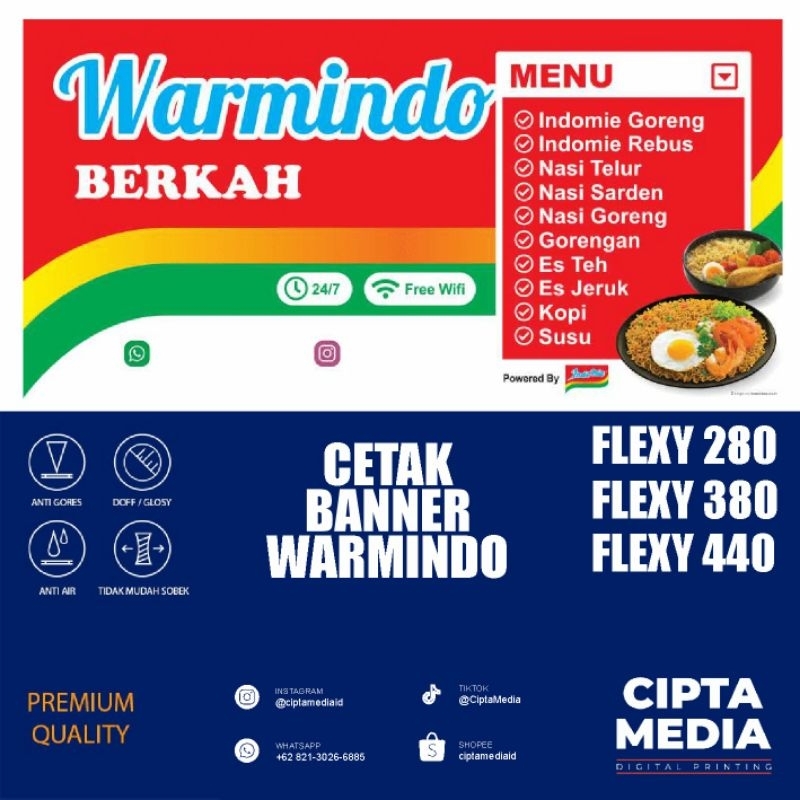 Jual Spanduk Banner Warmindo, Warung Indomie Murah || free design ...
