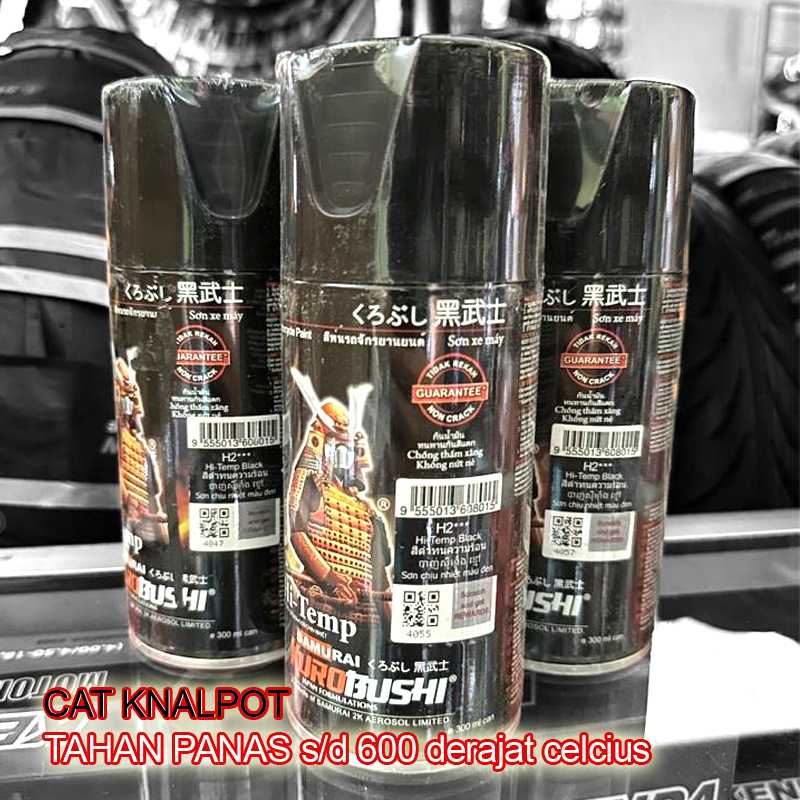 Jual Samurai Paint HI-TEMP H2.Cat Knalpot Anti Bakar Hitam Samurai.Tahan panas sampai 600 ...