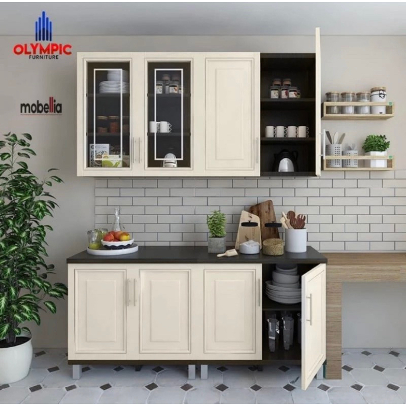 Jual LEMARI DAPUR RAK DAPUR KITHCEN SET RAK PENYIMPANAN LEMARI ...
