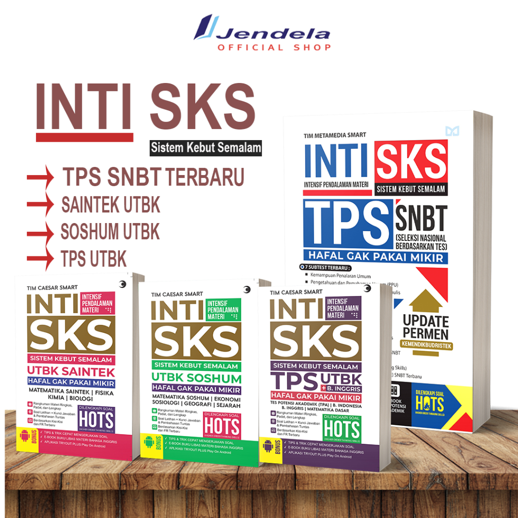 Jual Inti SKS UTBK TPS Saintek Soshum Sistem Kebut Semalam HOTS Caesar ...