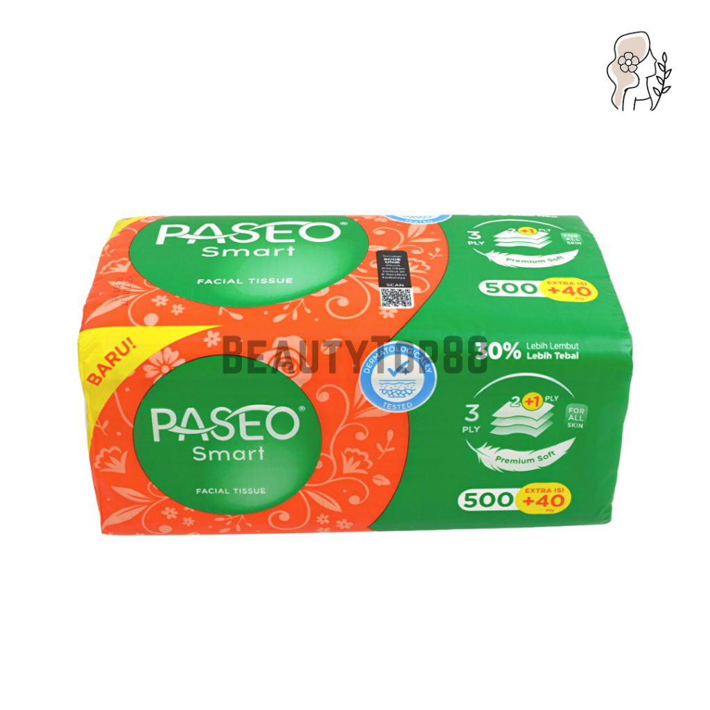 Jual Tissue Paseo Smart 3 Ply isi 540 Sheets / Tisu Wajah Facial Tissue ...