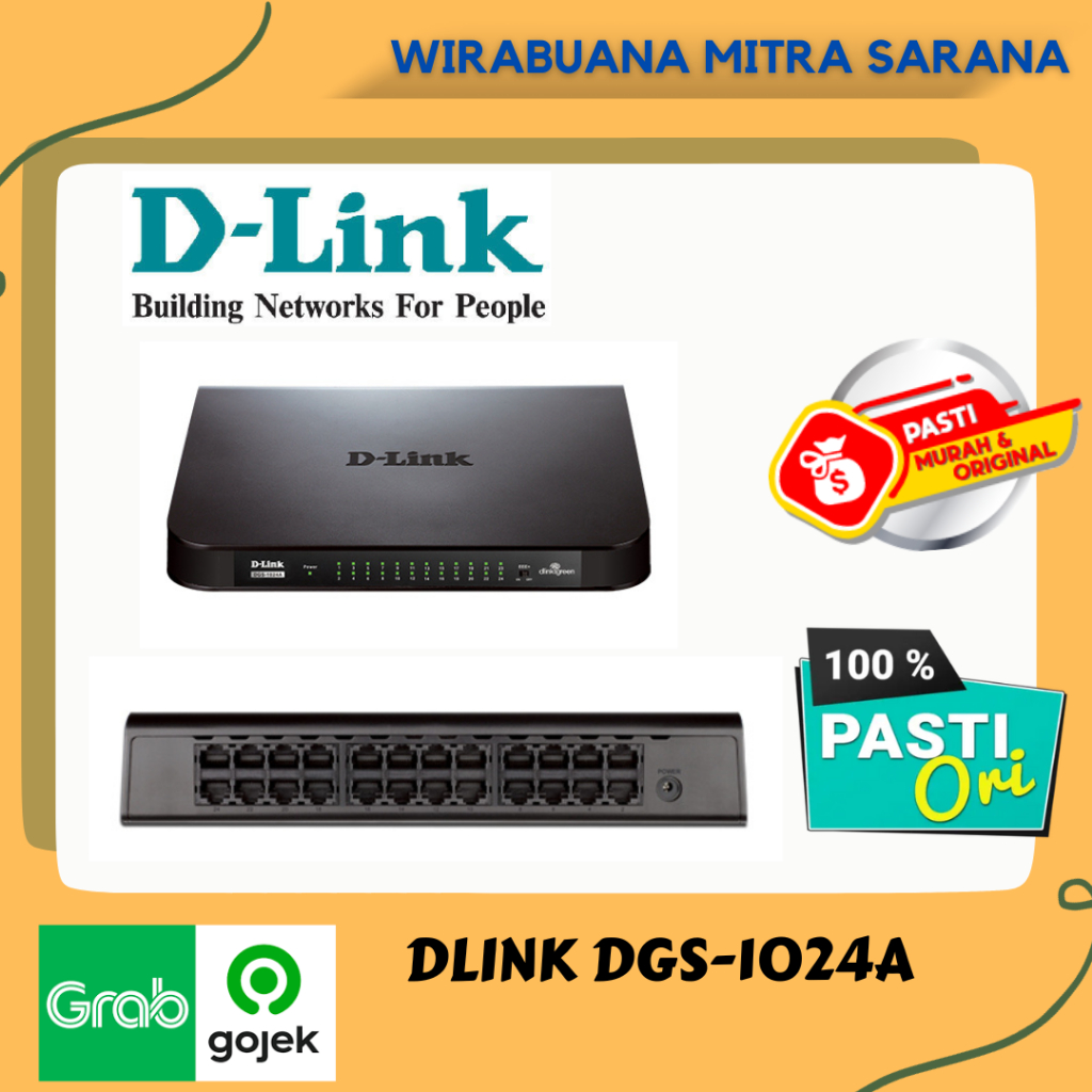 Jual D-LINK DGS-1024A 24-port Unmanaged Gigabit Switch Hub / Plastic ...